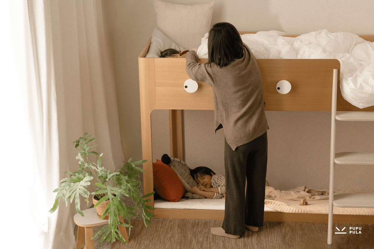 PUPUPULA Big Eyes Reversible Low Loft Bed – Suteki