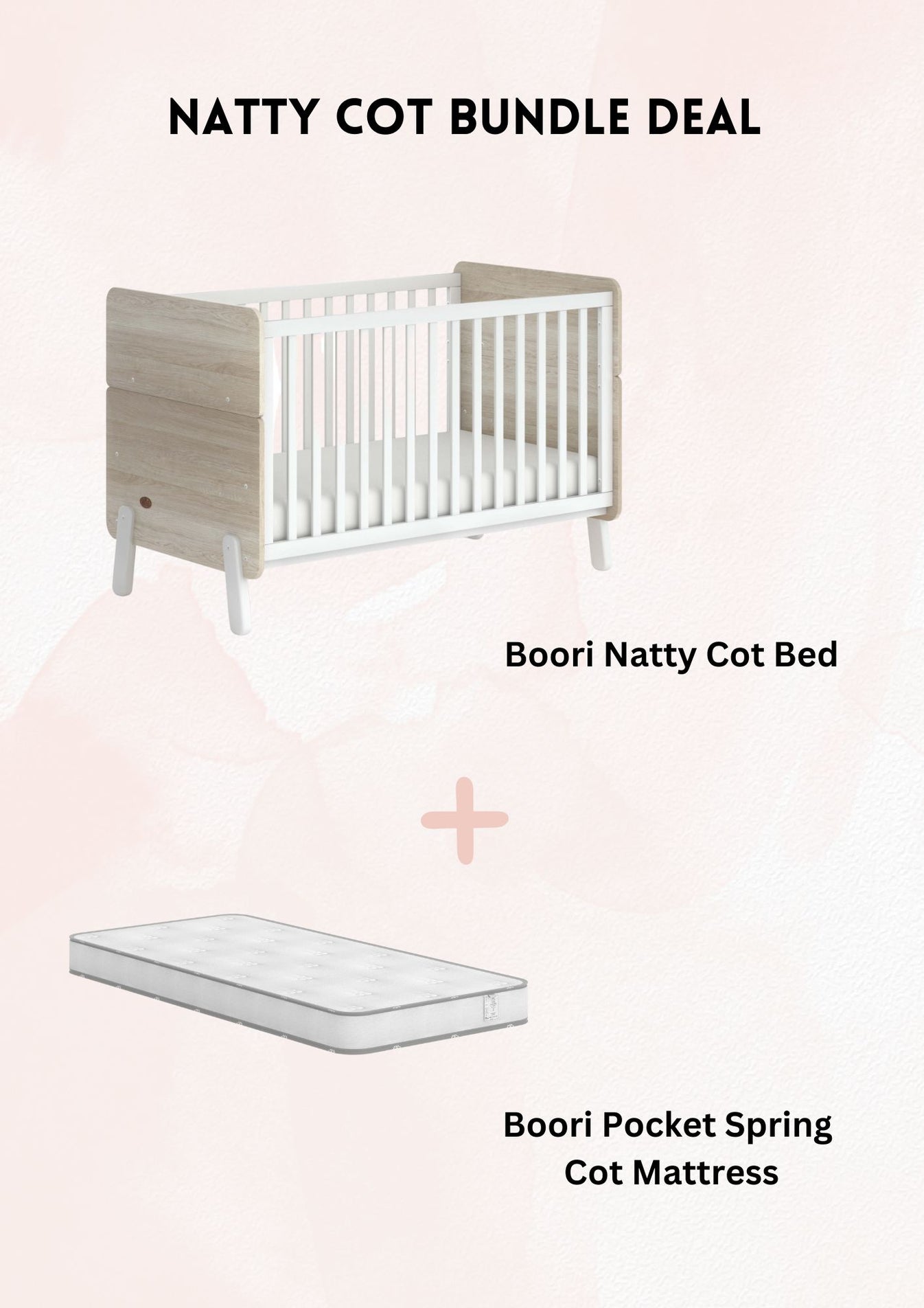 Natty Cot Bed & Pocket Spring Mattress Bundle – Suteki